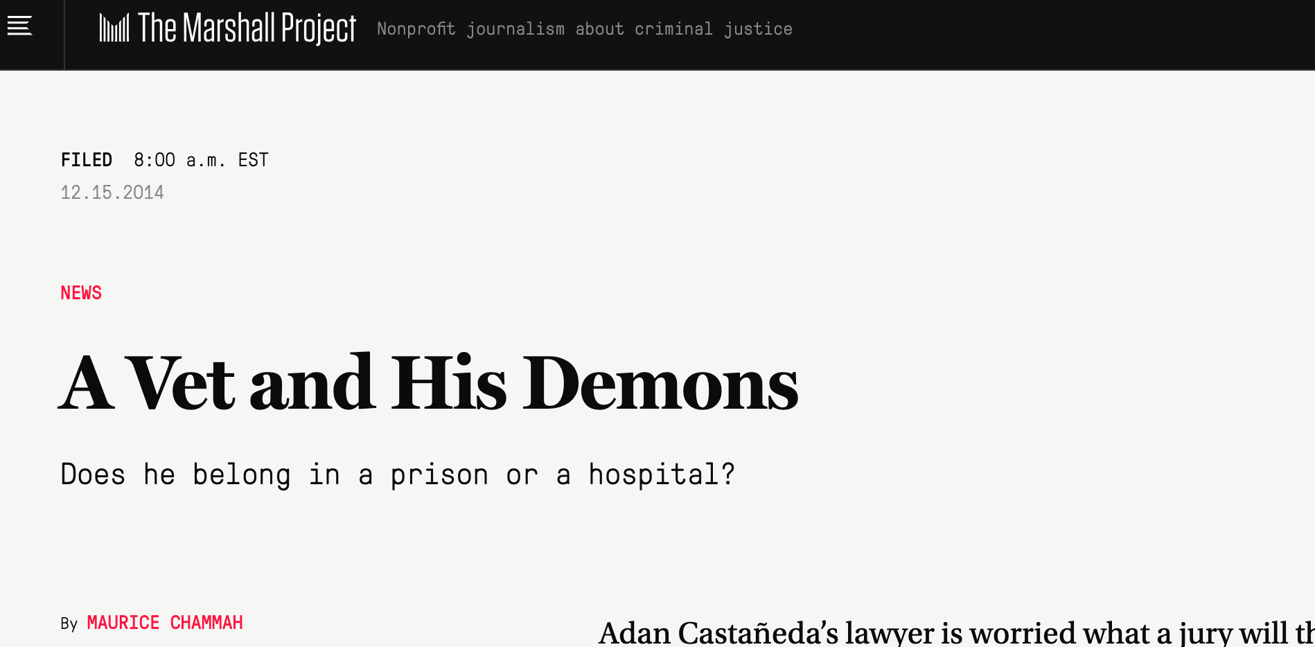 Adan Castaneda Comes Home from Iraq – To Jail - Texas Jail Project ...