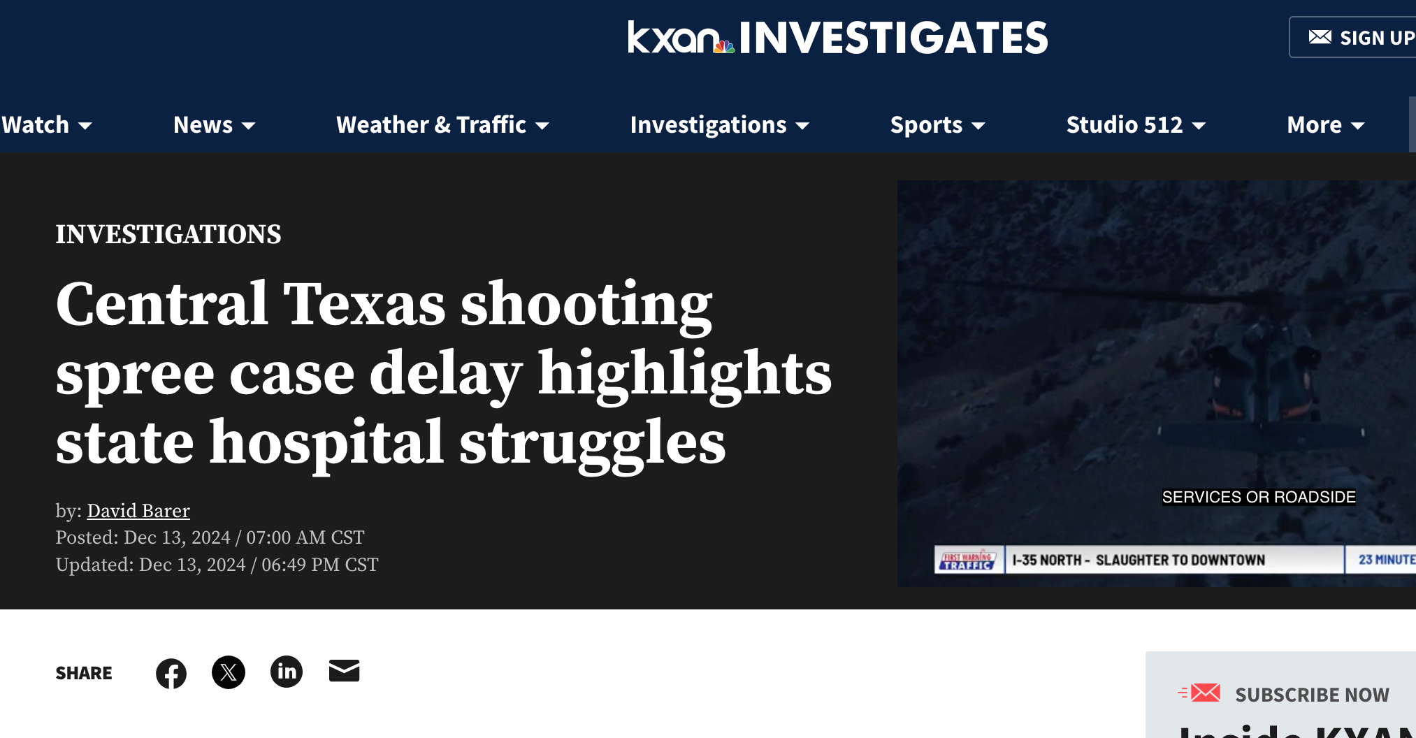 KXAN: Central Texas shooting spree case delay highlights state hospital struggles - Texas Jail ...